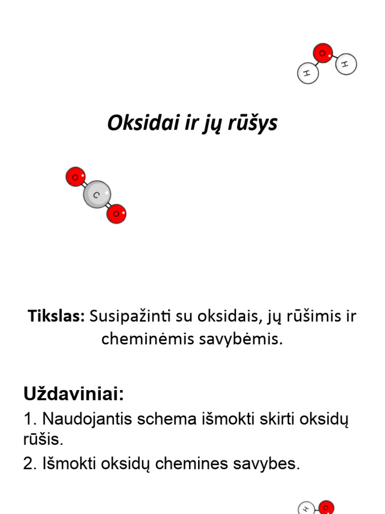 Oksidai Ir Jų Rūšys | PDF