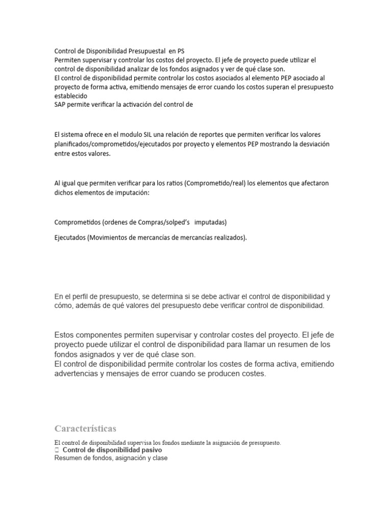 Control de Disponibilidad Presupuestal en PS | PDF | Presupuesto ...