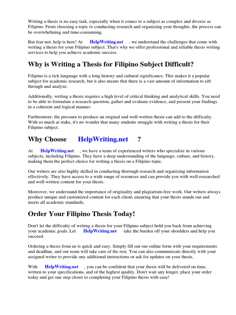 Term Paper Topics Filipino Subject | PDF | Tagalog Language | Thesis