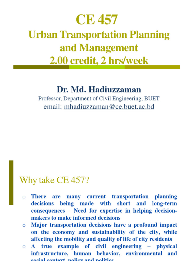 0 Course Overview | PDF | Transport | Public Transport