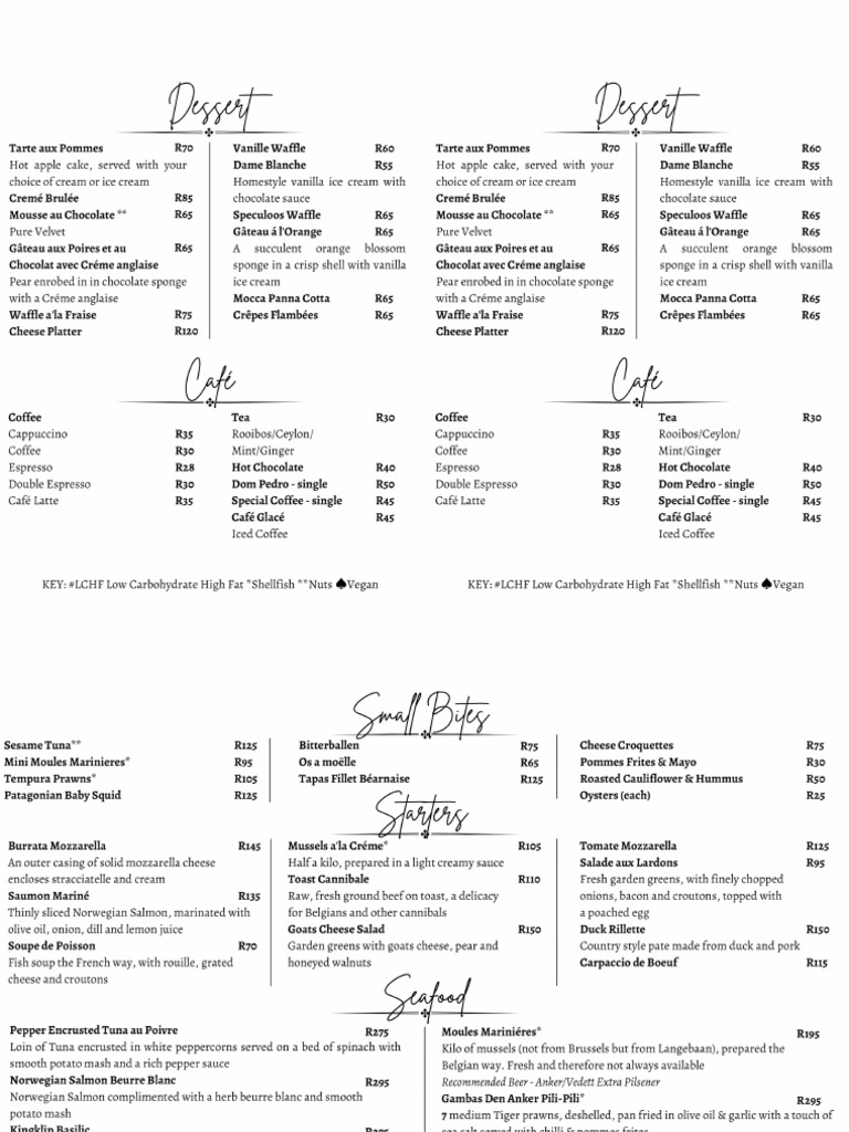 Food Menu | PDF