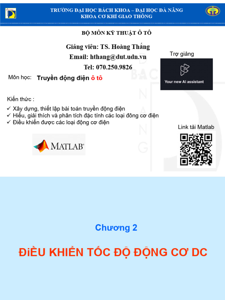 Chuong 2 - Dieu Khien Toc Do Cong Co DC | PDF