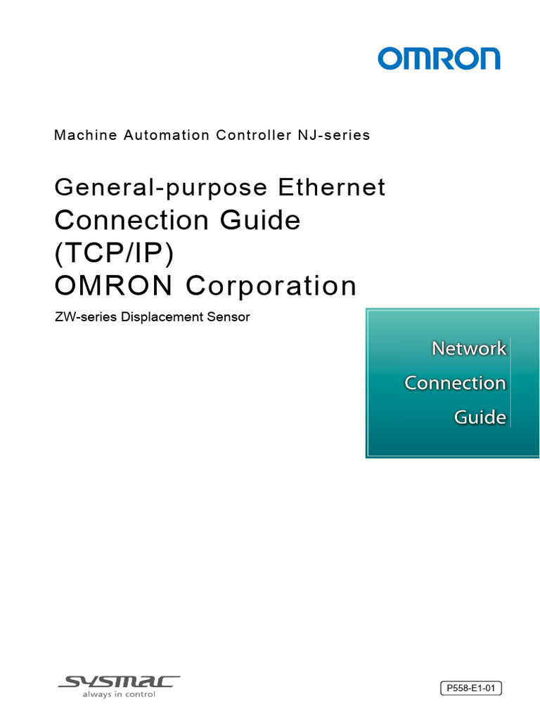 Connection Guide (TCP/IP) OMRON Corporation: General-Purpose Ethernet ...