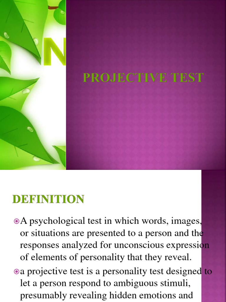 Types of Projective Technique | PDF | Psychology | Psychological Concepts Types of Projective Technique | PDF | Psychology | Psychological Concepts