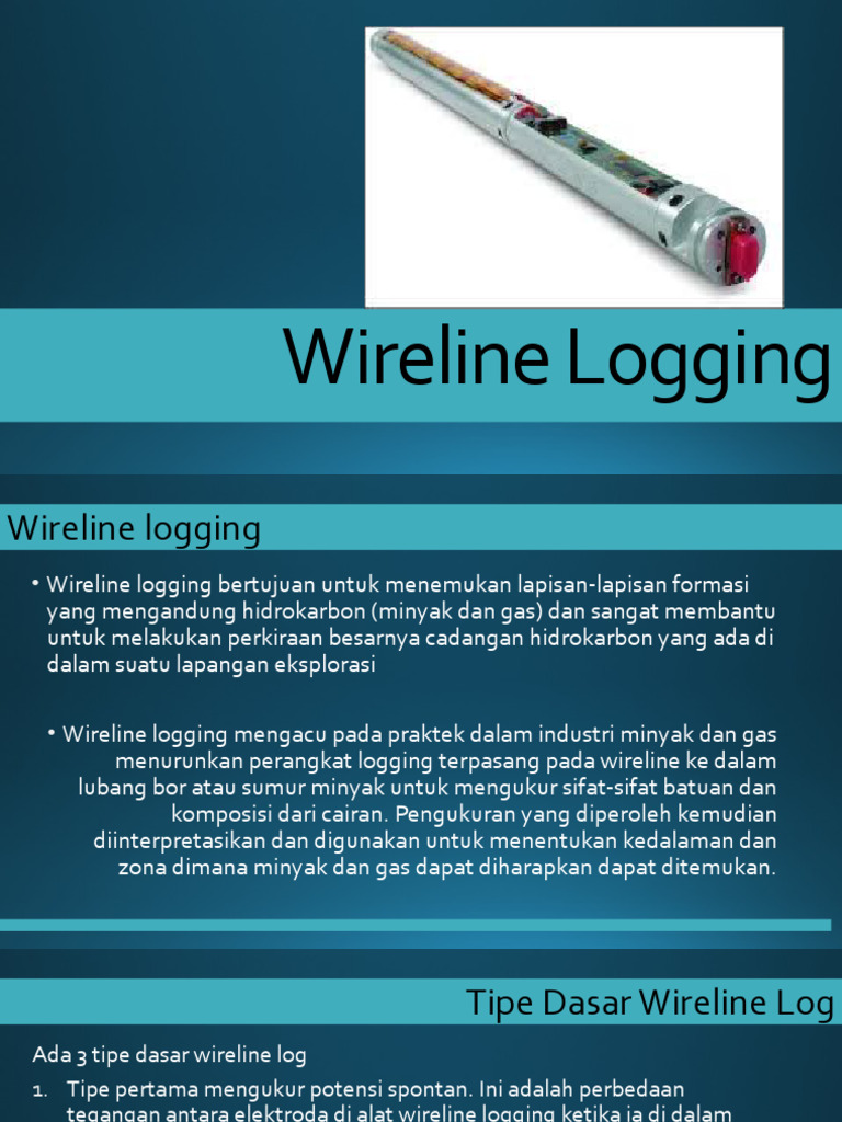 Wireline Logging | PDF | Sains & Matematika | Teknologi & Rekayasa
