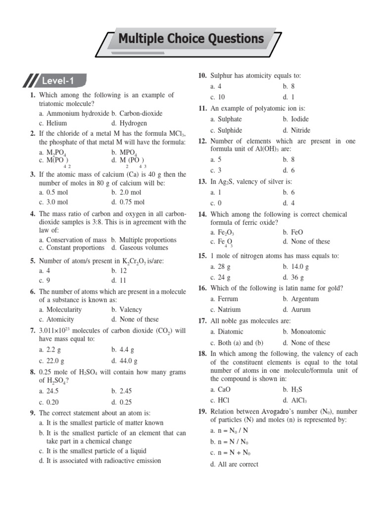 Atoms and Molecules Worksheet | PDF | Molecules | Chemical Compounds