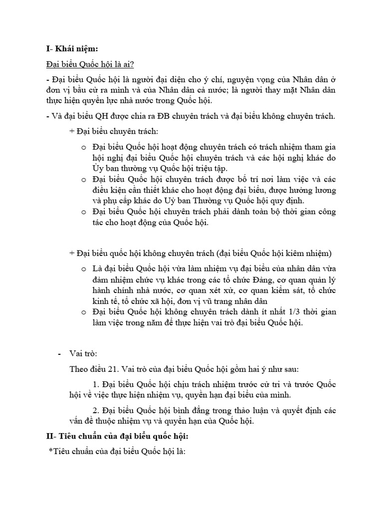 Đại biểu QH | PDF