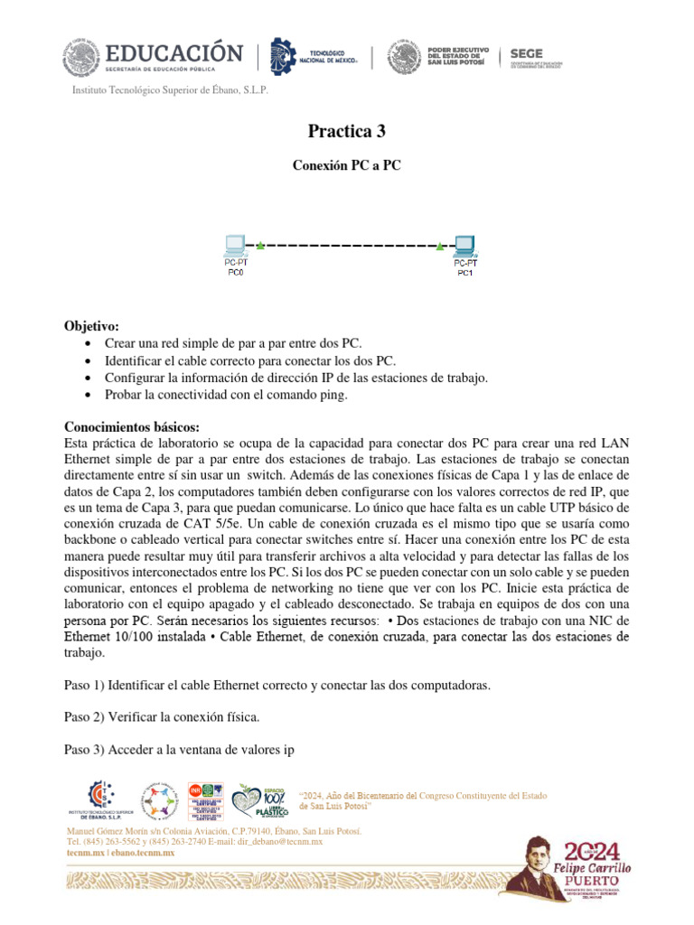 Practica 3 | PDF | Red de computadoras | Dirección IP