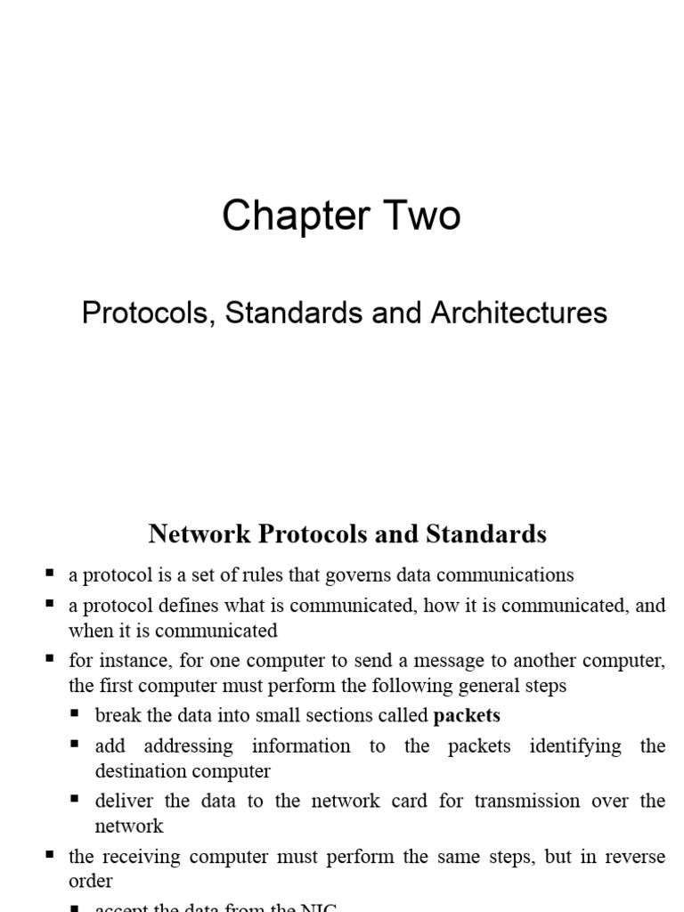 Chapter 2 - Protocols & Architectures | PDF | Osi Model | Internet ...