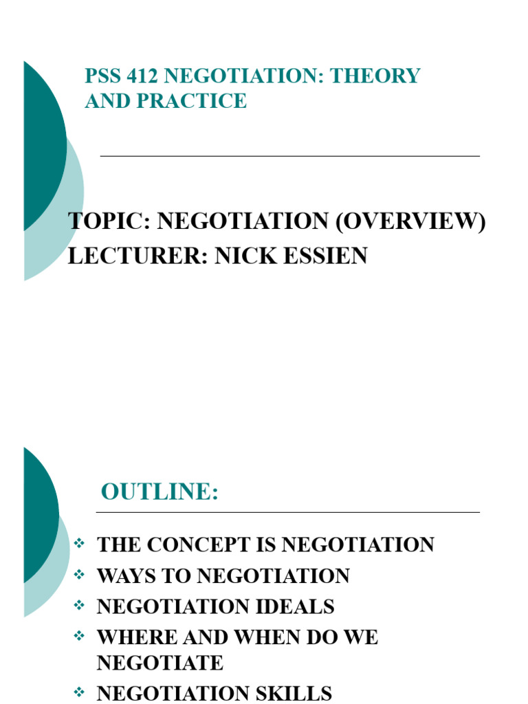 Negotiation Overview | PDF | Negotiation | Social Psychology