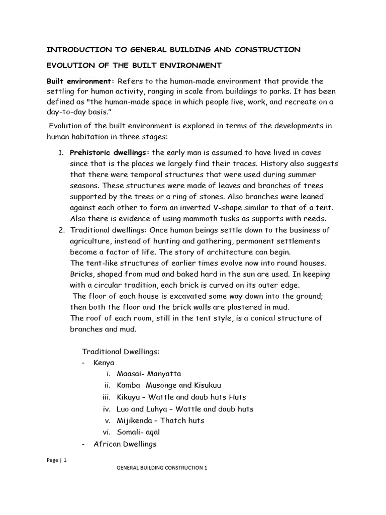 DIPLOMA YEAR 1 GENERAL BUILDING AND CONSTRUCTION NOTES | PDF | Deep ...