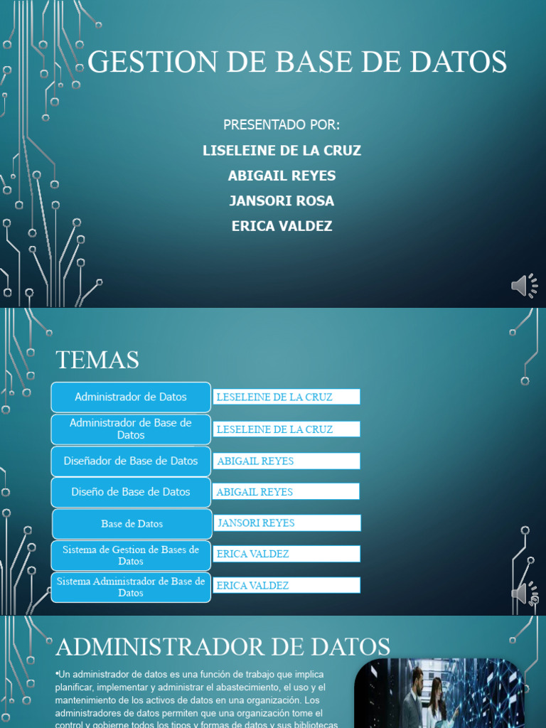 Gestion de Base de Datos | PDF | Bases de datos | Datos Gestion de Base de Datos | PDF | Bases de datos | Datos