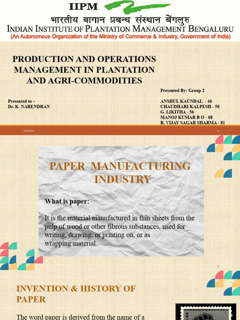 POM-PAC - Paper Manufacturing | PDF | Paper | Pulp (Paper)