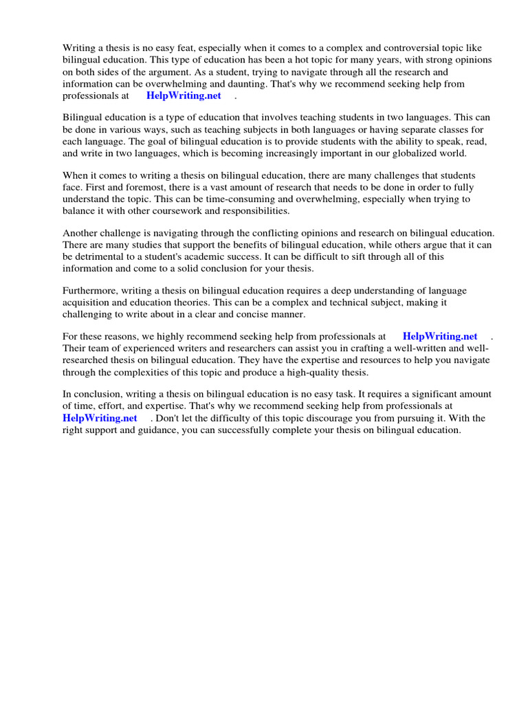 Term Paper Bilingual Education | PDF | Multilingualism | Second ...