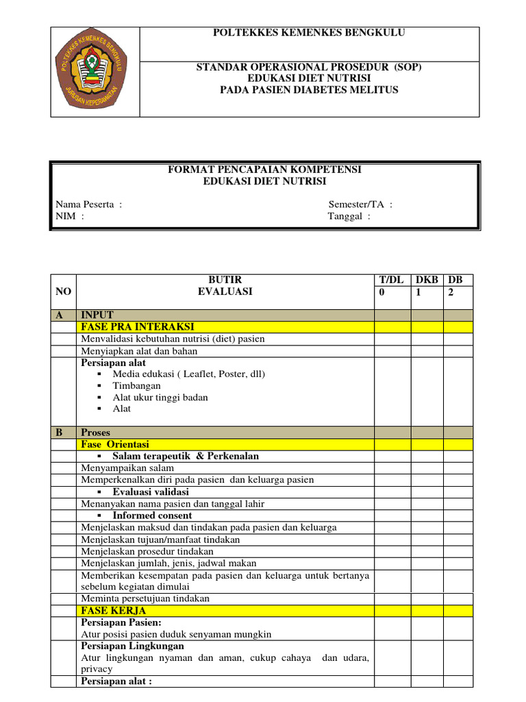 Sop KMB Iii | PDF | Pengembangan Diri | Kesehatan Holistik