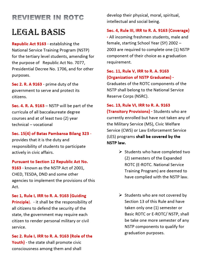 Midterms Rotc Reviewer | PDF | Court Martial | Military Justice