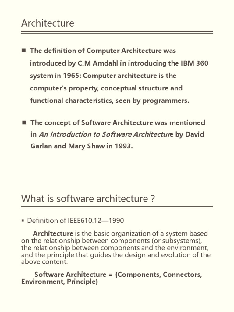 Lecture 1 | PDF | Software Architecture | System