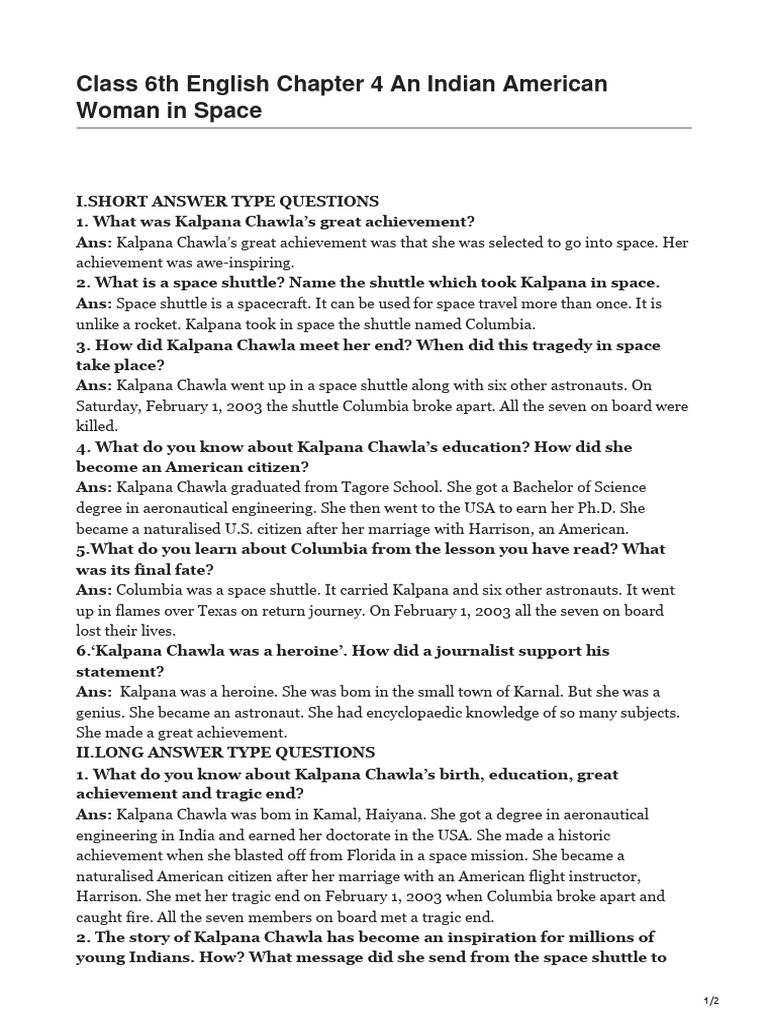 4 An Indian American Woman in Space | PDF | Nasa | Human Spaceflight Programs