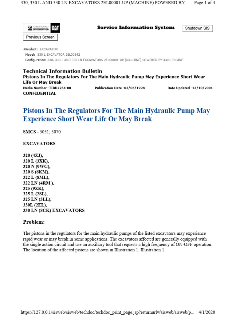 Pistons in The Regulators For Main Pump | PDF | Pump | Valve