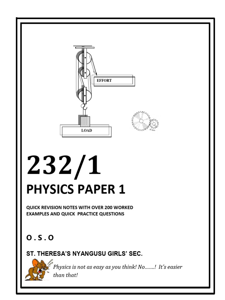 Physics P1 Summarised Notes-1 | PDF | Pressure | Weight