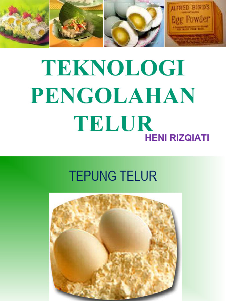 Teknologi Pengolahan Tepung dan Telur | PDF