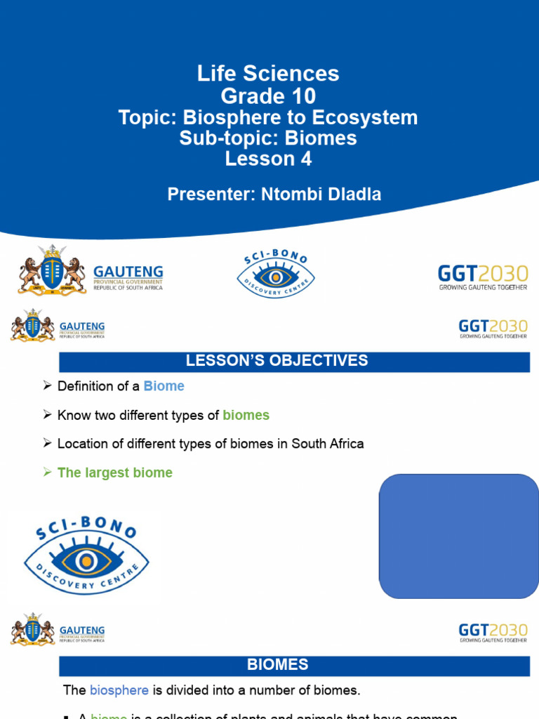 Grade 10 Biomes: Types & Locations | PDF | Savanna | Grassland