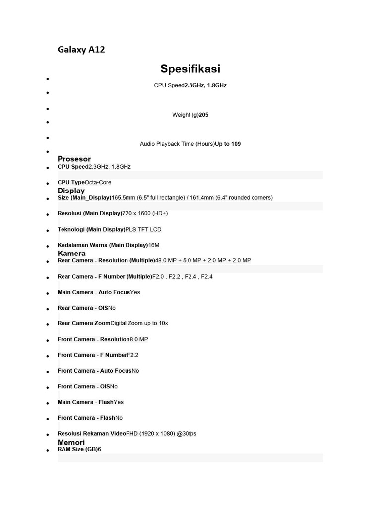 Galaxy A12 | PDF | Tablet Computer | Film And Video Technology