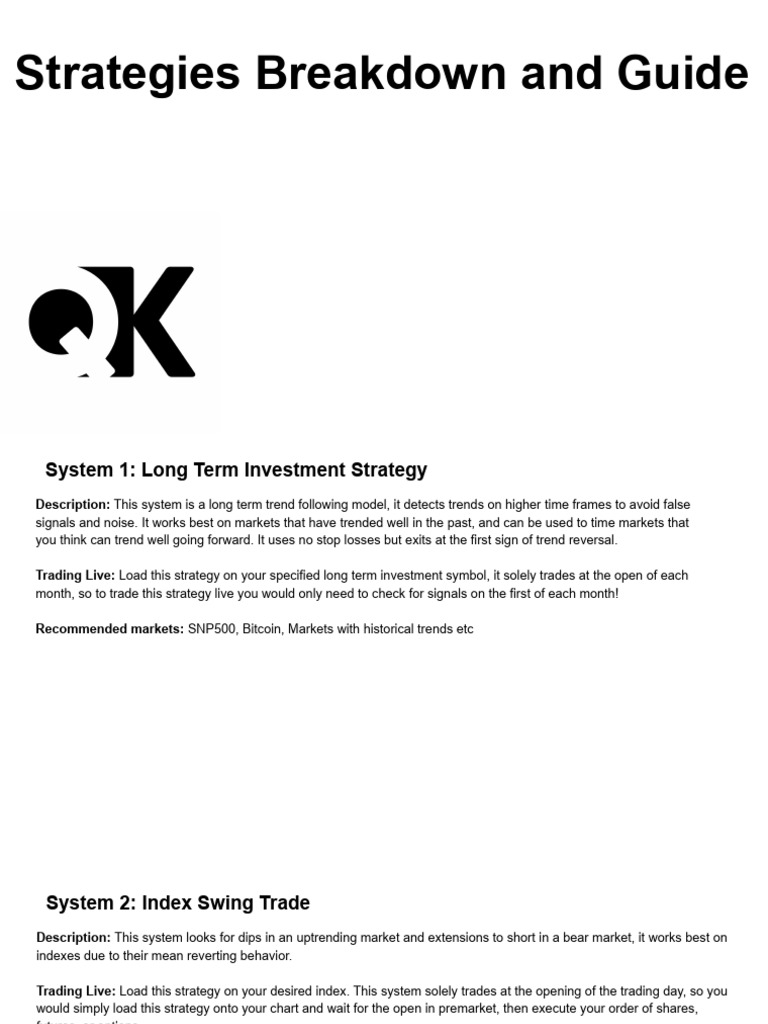 Strategies Breakdown and Guide | PDF | Day Trading | Foreign Exchange ...