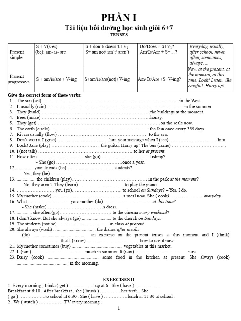 Tài Liệu BD HSG E 6+7 | PDF | Grammatical Gender | Syntax