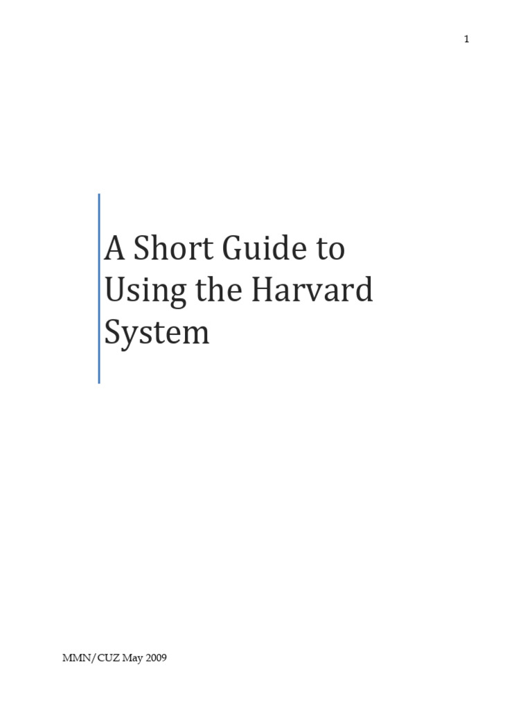 Harvard Referencing Guide for Students | PDF | Citation