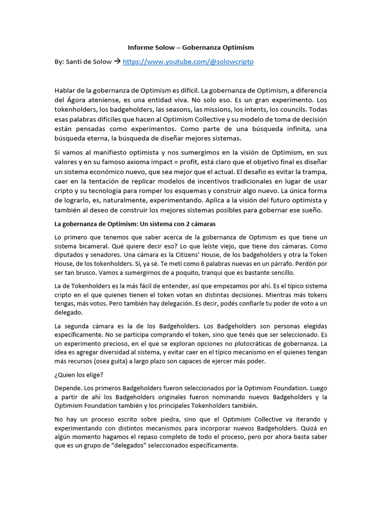 Informe Solow-Gobernanza | PDF