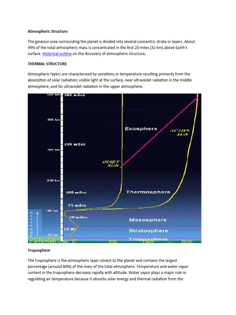 Atmospheric Structure | PDF | Atmosphere Of Earth | Troposphere