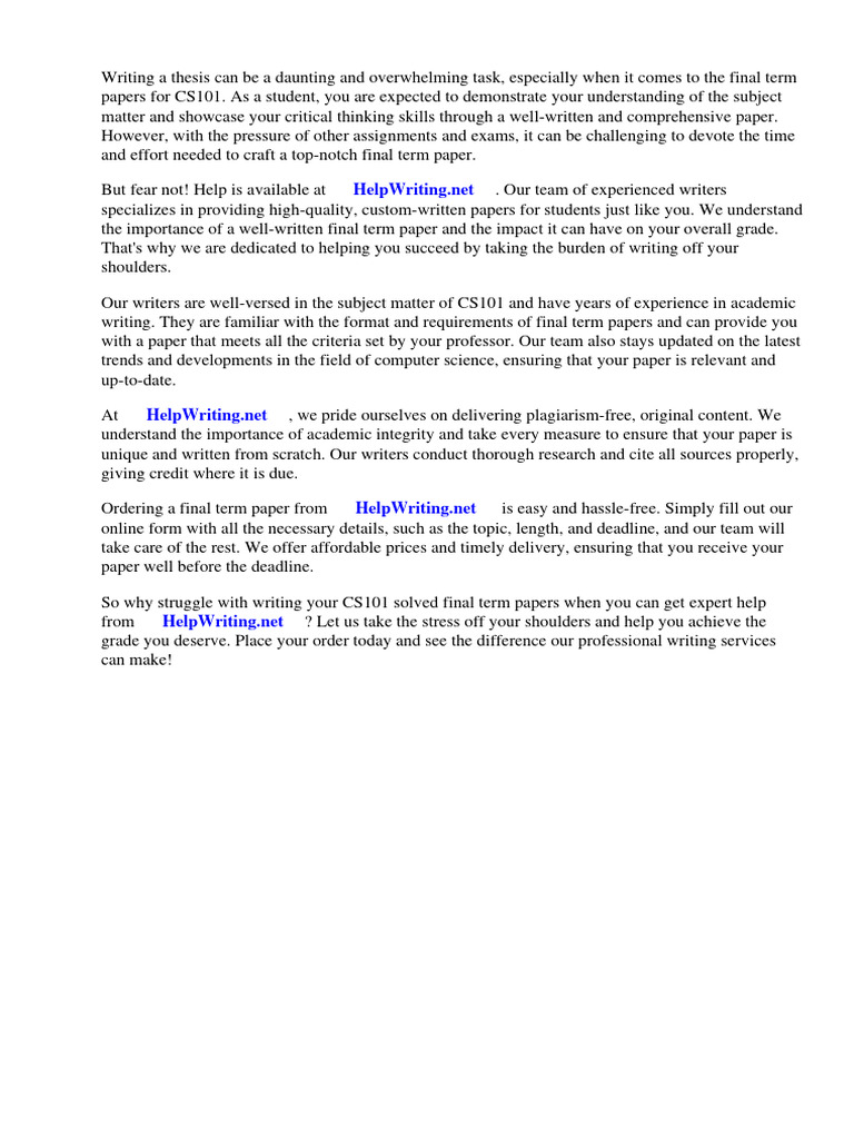 Cs101 Solved Final Term Papers Vuzs | PDF | String (Computer Science)