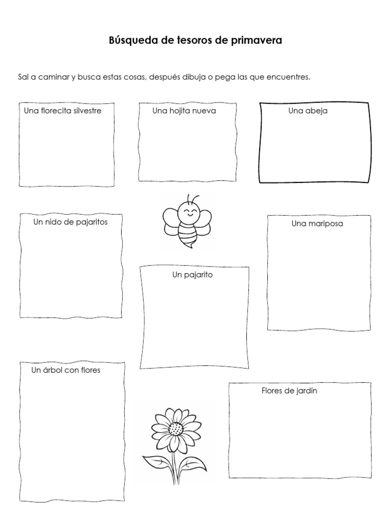 Actividades de Primavera para Niños | PDF | Temporada de primavera ...