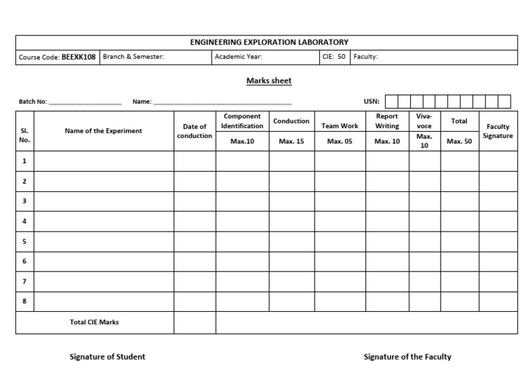 Evaluation Sheet | PDF