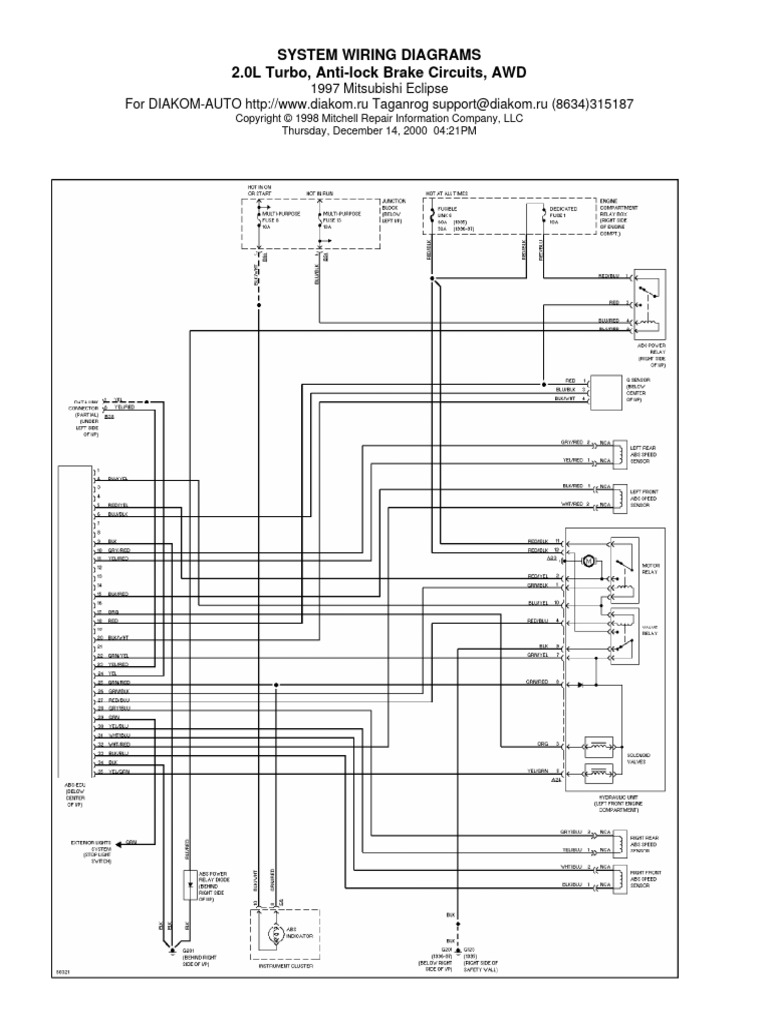 Eclipse 97 ABS Circuit Diagram | PDF