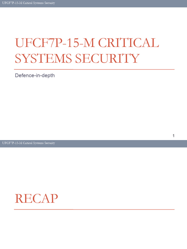 Defence in Depth | PDF | Computer Network | Firewall (Computing)