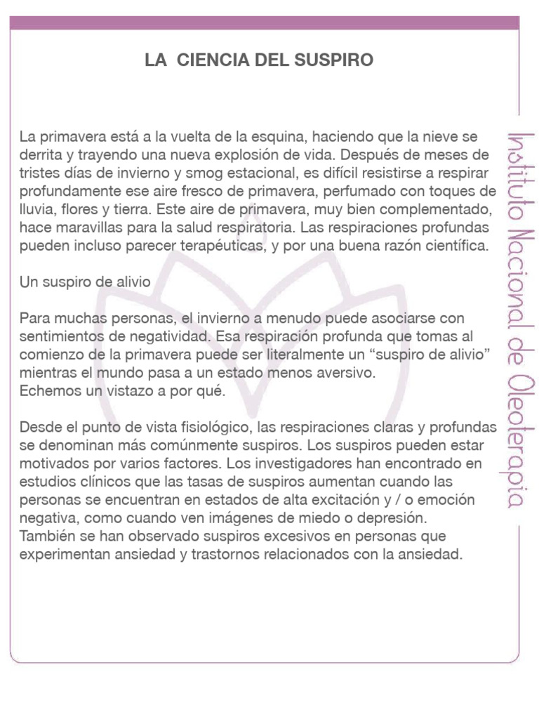 La Ciencia Del Suspiro | PDF | Las emociones | Ansiedad