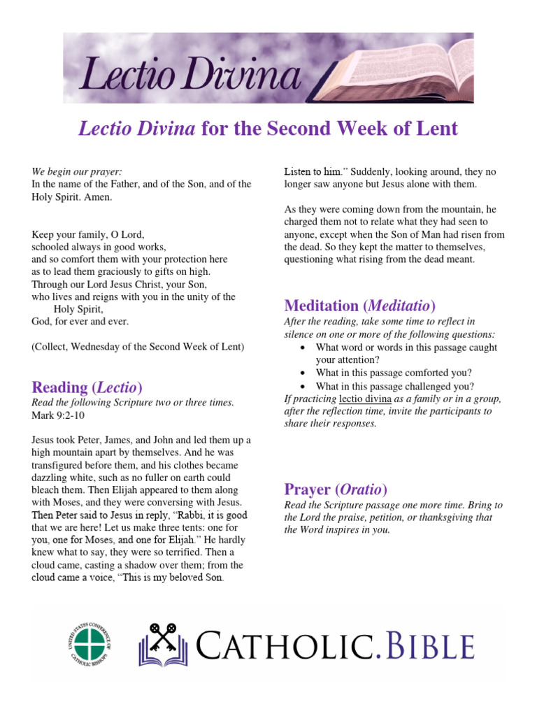 Lent 2 1 | PDF | Christian Meditation | Lectio Divina