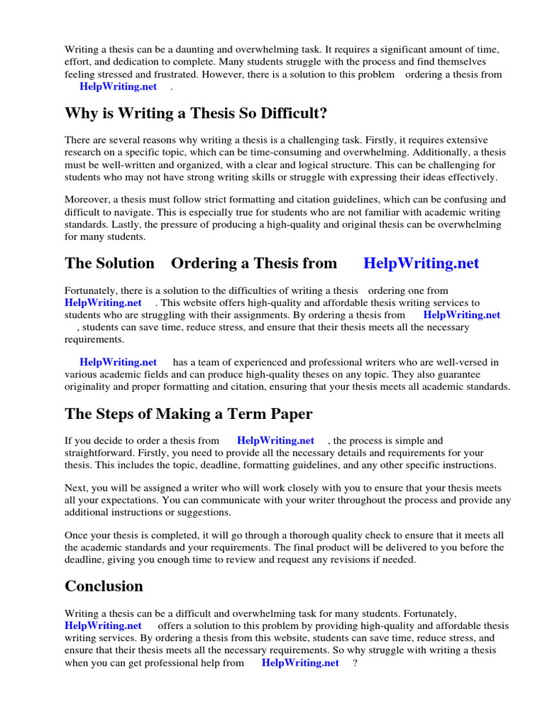 Steps to Write a Term Paper | PDF | Thesis | Essays