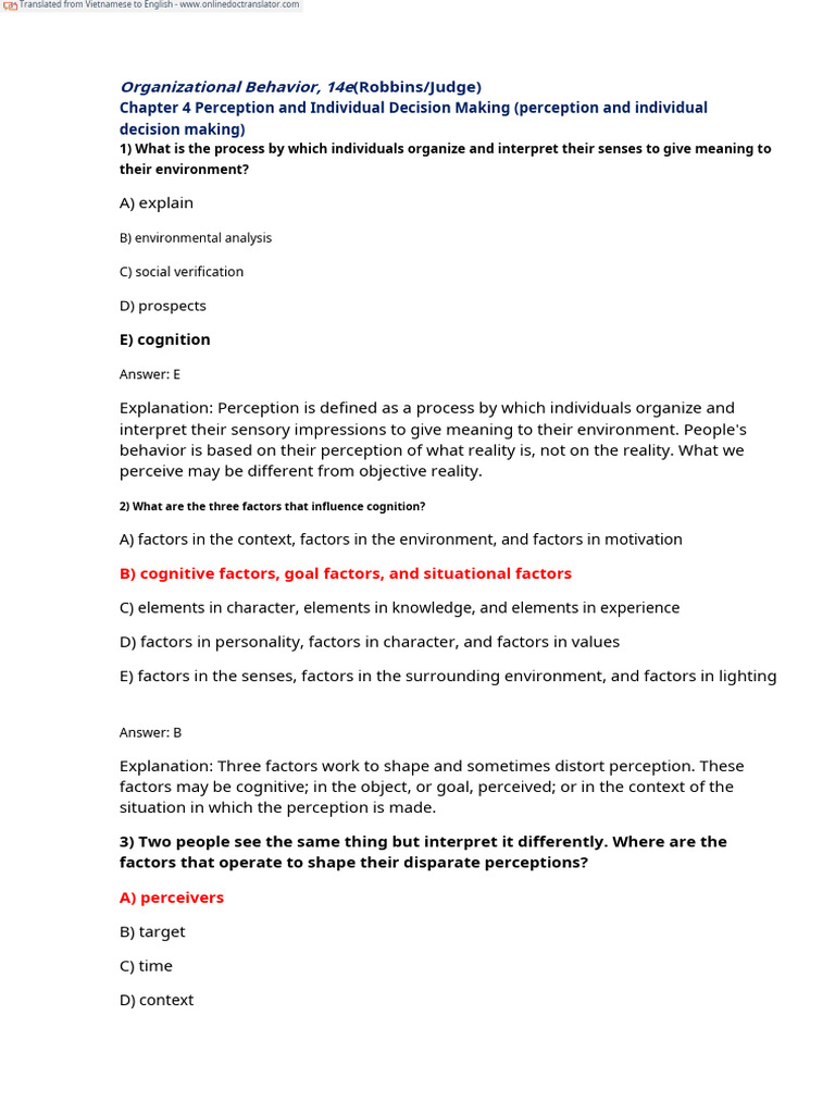 OB Chap 4 | PDF | Decision Making | Creativity