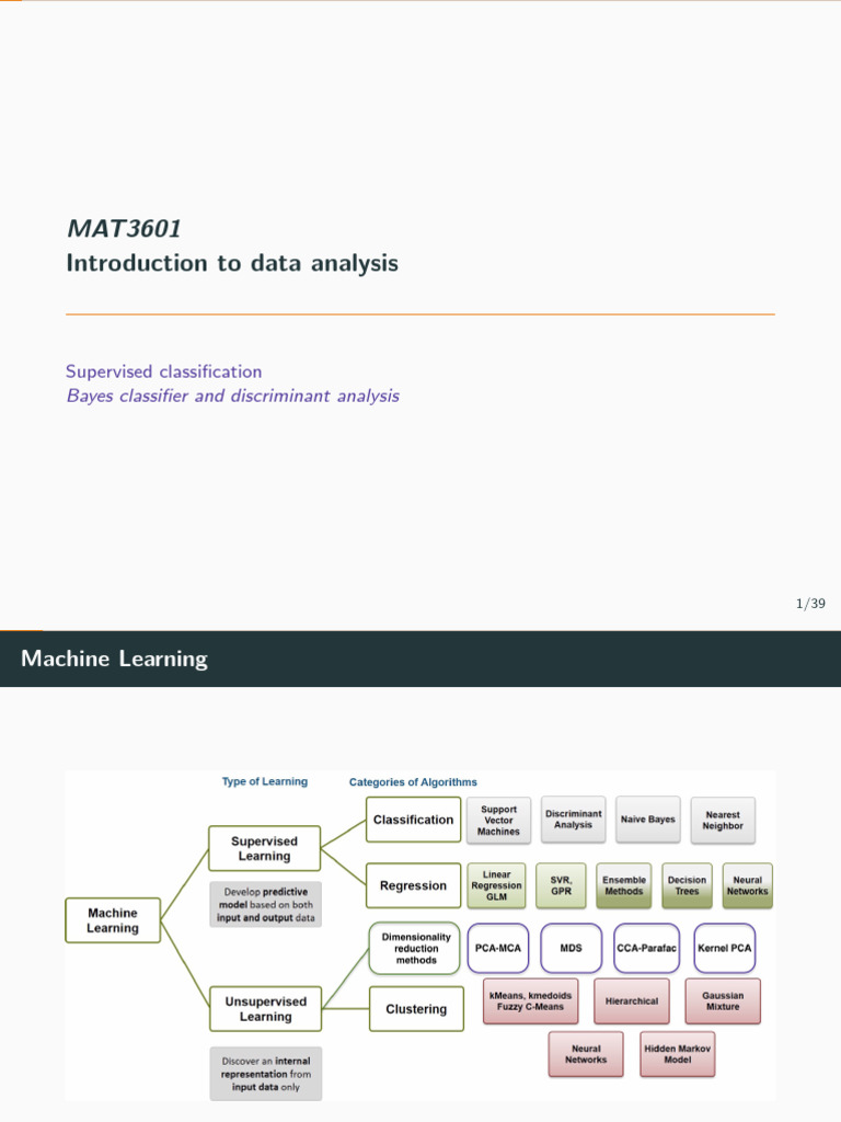 Supervised Classification 3601 | PDF | Statistical Classification | Normal Distribution