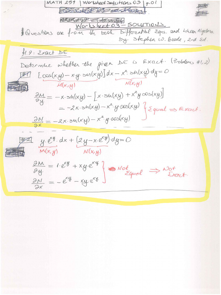 MATH292 Worksheet03 Solutions | PDF