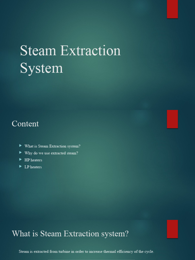 Steam Extraction System | PDF
