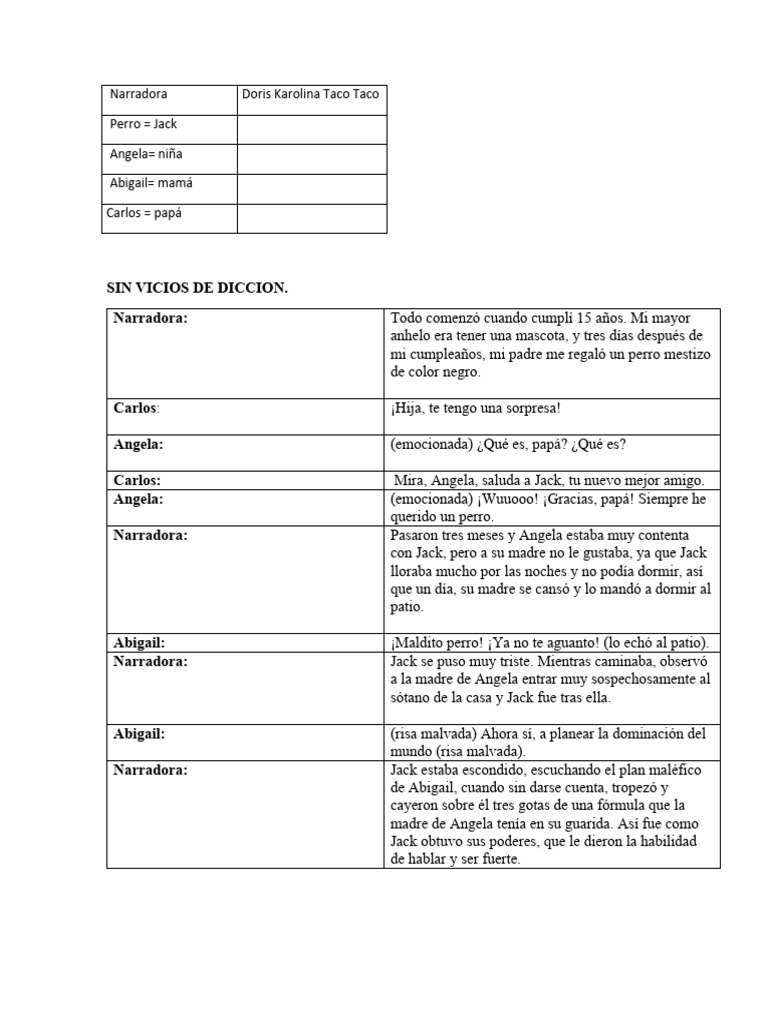 Narradora Cuento | PDF