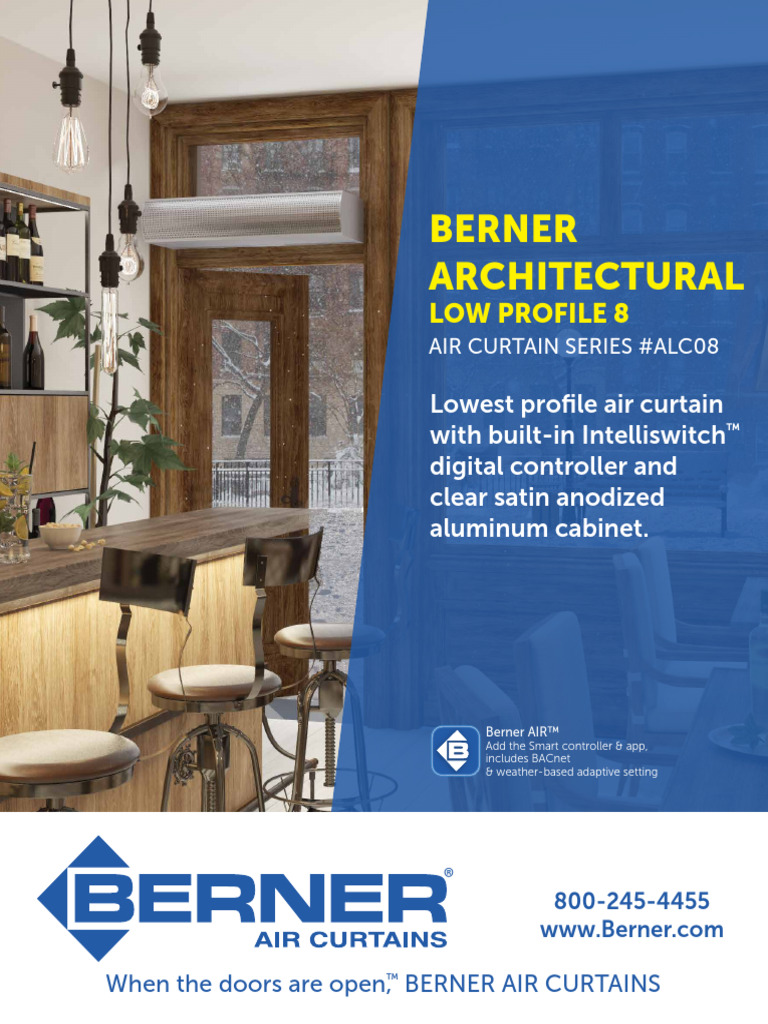 Berner Architectural Low Profile 8 Air Curtain ALC08 FLYER | PDF | Door ...