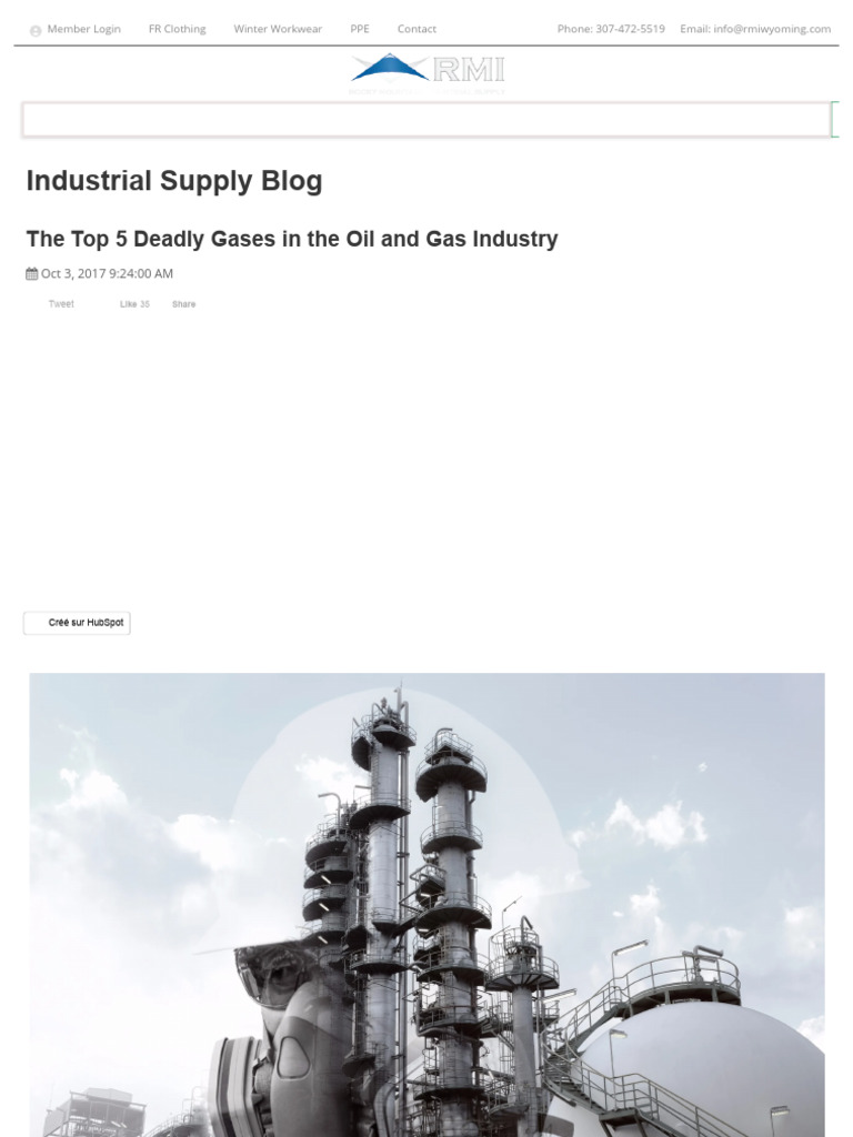 The Top 5 Deadly Gases in The Oil and Gas Industry | PDF | Exhaust Gas ...