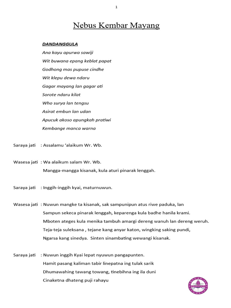 Nebus Kembar Mayang | PDF