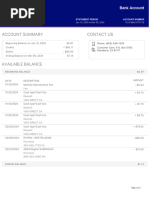 USA BMO Harris Bank Statement 3 Page | PDF | Credit Card | Overdraft