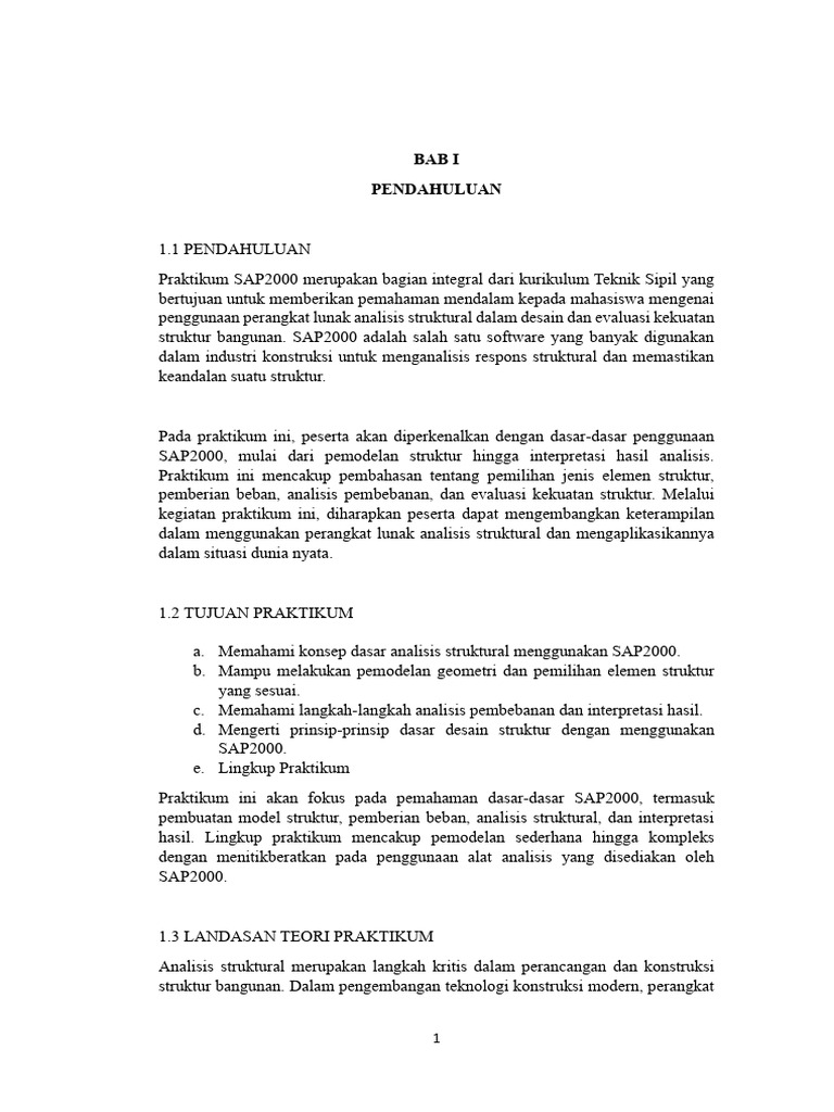 Praktikum SAP2000 untuk Teknik Sipil | PDF | Komputer